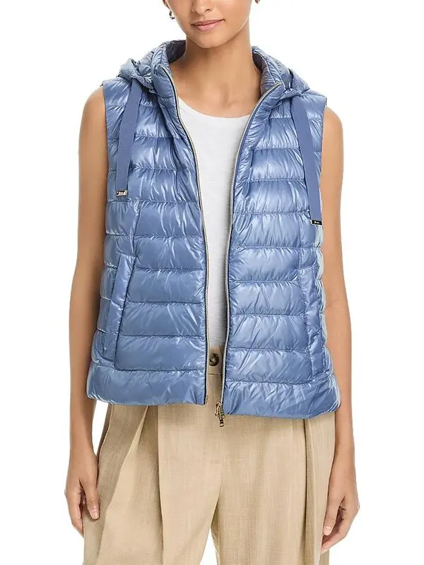 Herno Quilted Puffer Vest - Light Blue