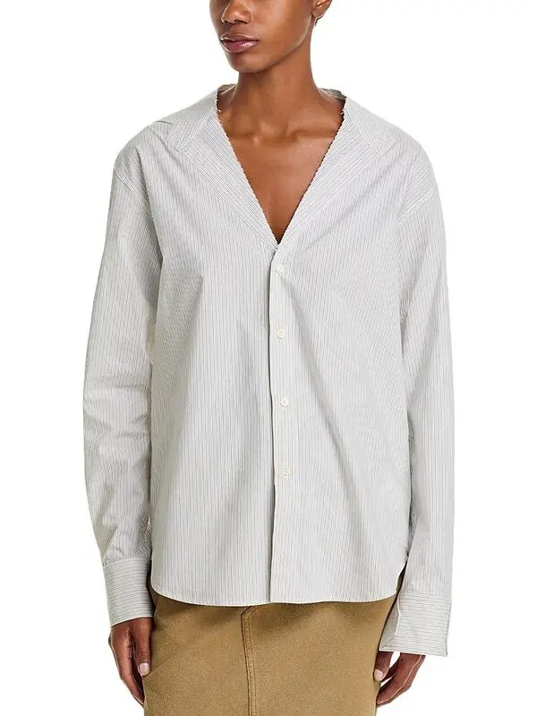 MAISON MARGIELA Striped Poplin Shirt - Off White