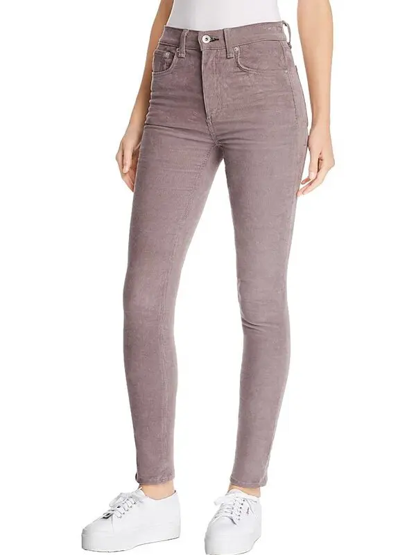 Rag & Bone High-rise Skinny Corduroy Jeans - Nickel