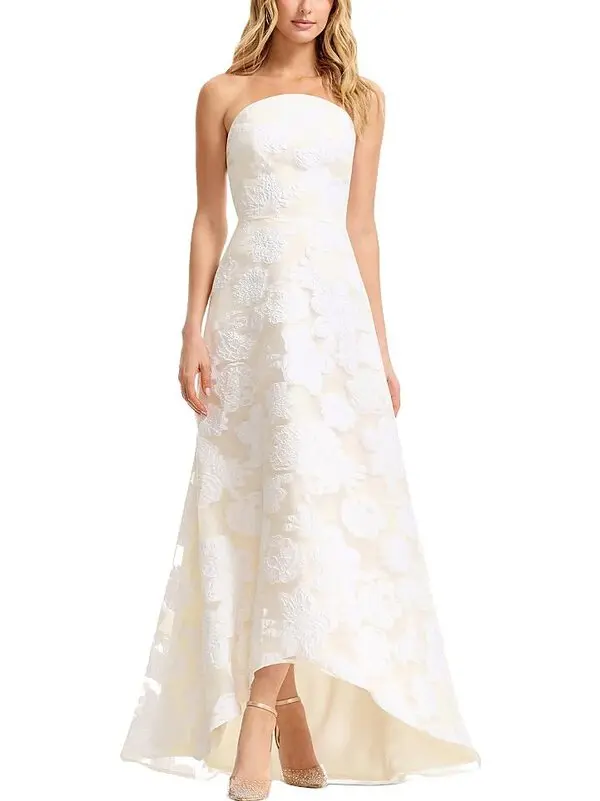Dress The Population Tessa Strapless Gown - White