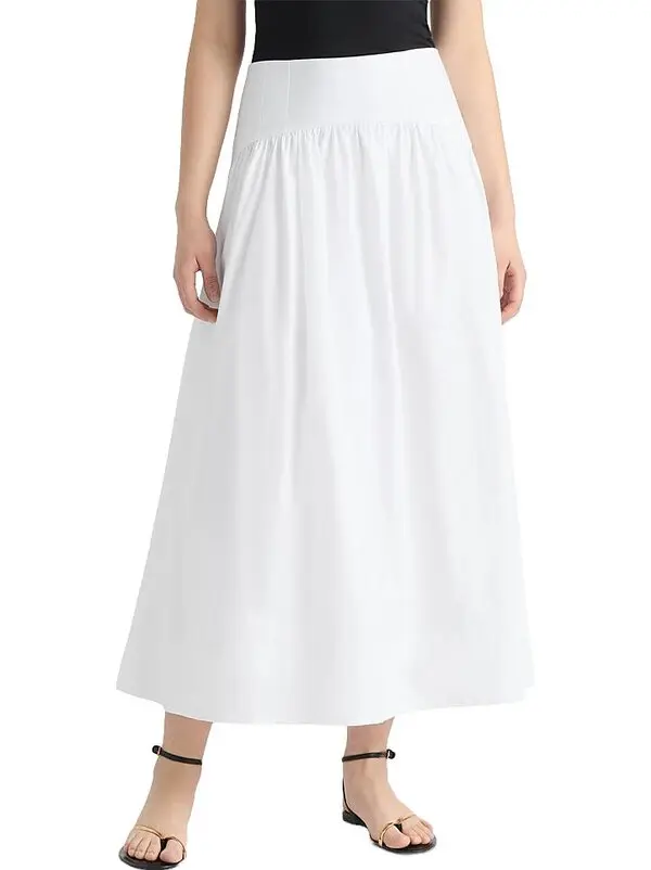 NVLT Maxi Stripe Skirt - White