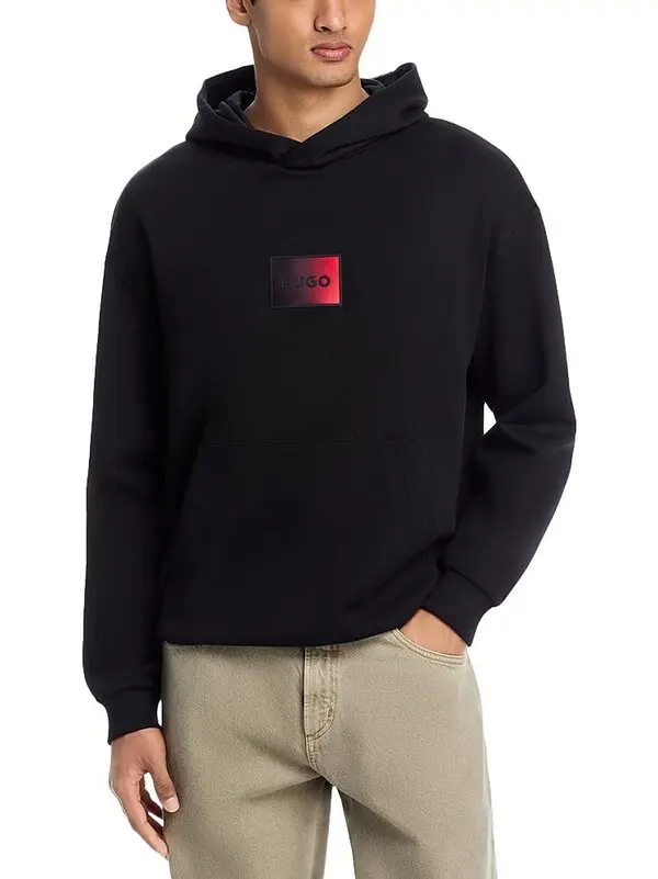 Hugo Danohood Relaxed Fit Hooded Sweatshirt - Black