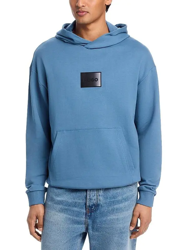 Hugo Relaxed Fit Hooded Sweatshirt - Open Blue