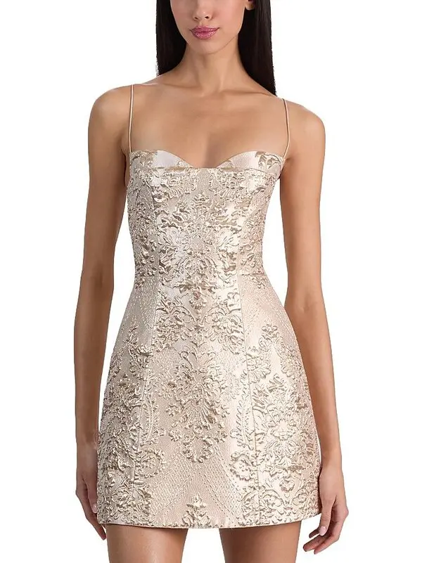 Alice + Olivia Hallie Mini Dress - Gold