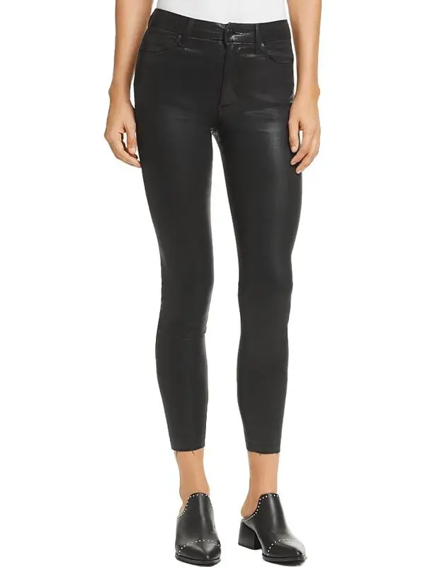 Joe's Jeans The Charlie High-rise Coated Ankle Skinny Jeans - Black