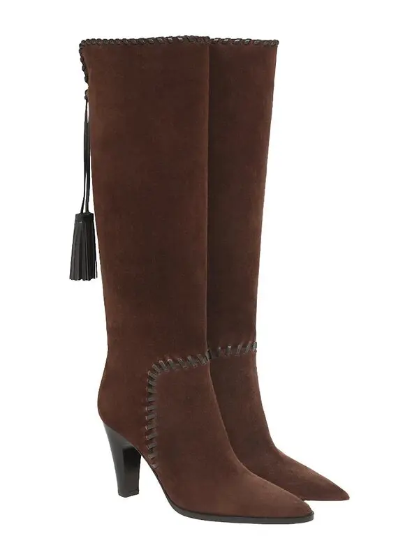 GIANVITO ROSSI Zaira Boots - Brown Suede And Lamb Leather