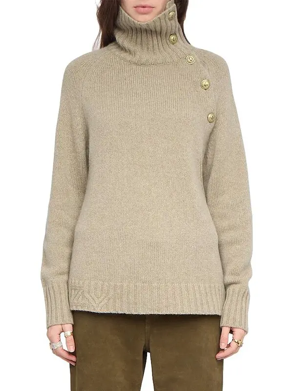 Zadig&Voltaire Mora Cashmere Sweater - Olive