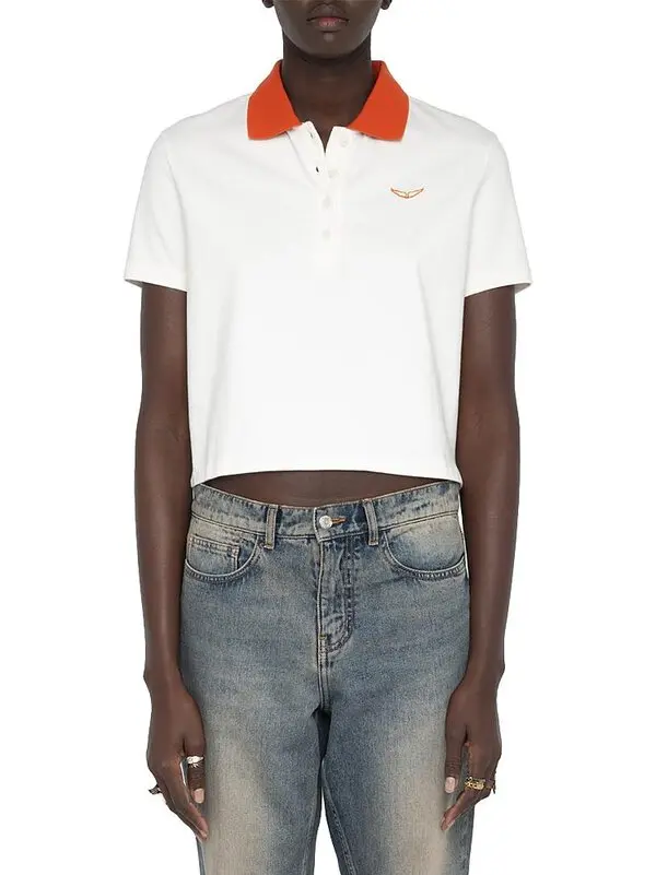 Zadig&Voltaire Mirta Polo Shirt - Cream