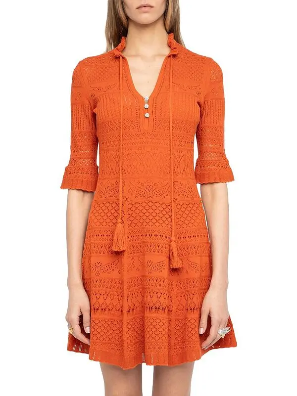 Zadig&Voltaire Memphisa Knit Dress - Tangerine