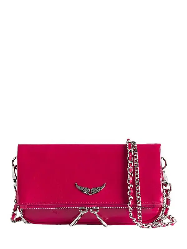 Zadig&Voltaire Rock Nano Vintage Patent Leather Clutch - Podium