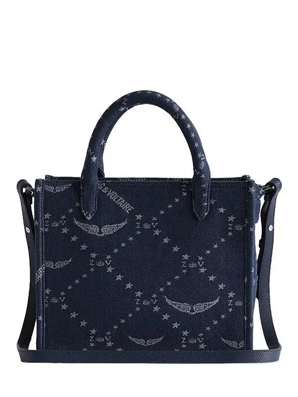 Zadig&Voltaire Angel Mini Zv Monogram Denim Tote - Silent