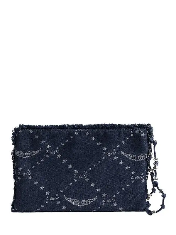 Zadig&Voltaire Zv Monogram Denim Pouch - Silent