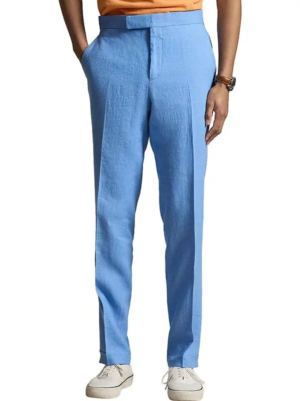 Polo Ralph Lauren Tailored Fit Glen Plaid Suit Trousers - Sky Blue