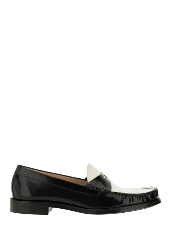 STUART WEITZMAN Lottie Two-tone Loafers - Black