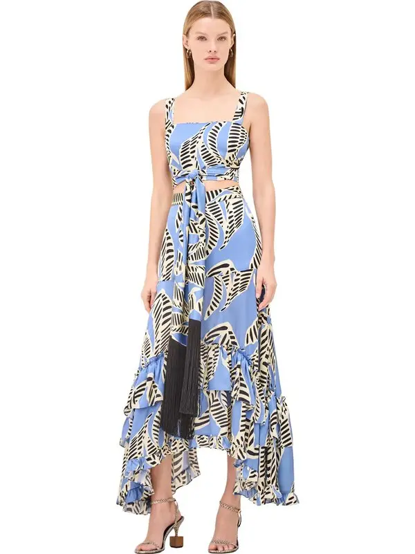 Alexis Bexley Printed Midi Skirt - Azure Print