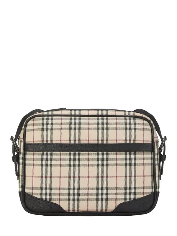 Burberry House Check Jacquard Camera Crossbody - Black