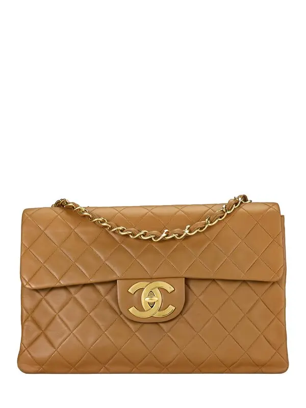Chanel Quilted Lambskin Half Flap - Brown