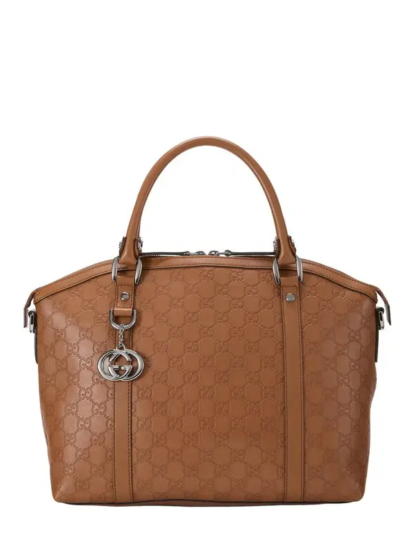 Gucci Guccissima Dome Handbag - Brown