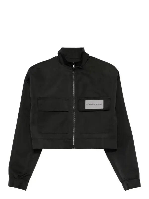 Balenciaga Zip-up Cropped Jacket - Black