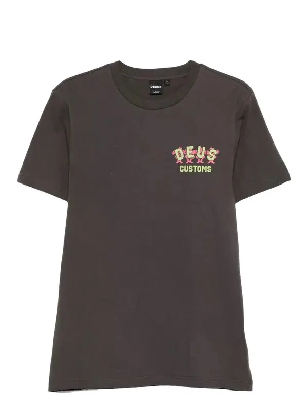 Deus Ex Machina Fancy Pansy Floral-print T-shirt - Grey