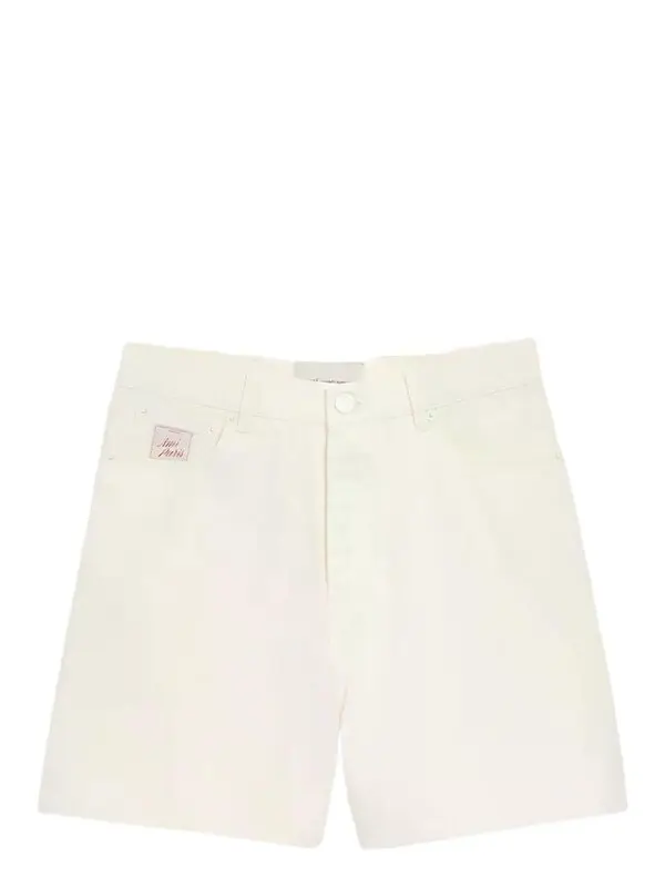 Ami Logo-patch Shorts - White