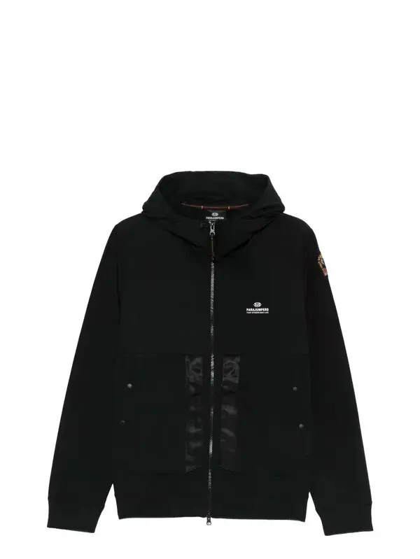 PARAJUMPERS Hooded Zip Sweater - Black