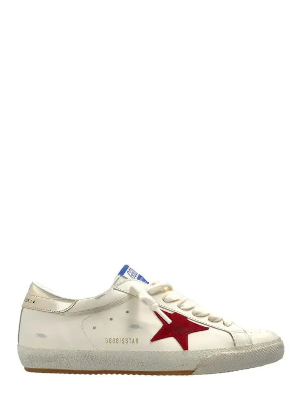 GOLDEN GOOSE Superstar Sneakers - Cream/red/platinum