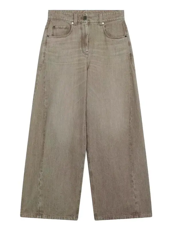 Brunello Cucinelli Wide-leg Jeans - Neutrals