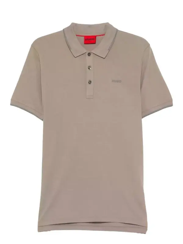 Hugo Logo-printed Polo Shirt - Neutrals