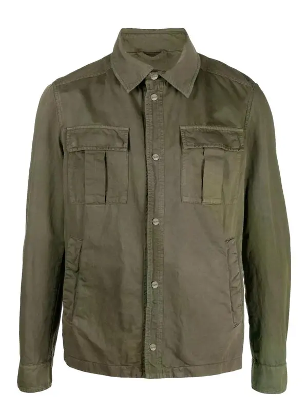 Herno Cotton-blend Button-up Shirt - Green