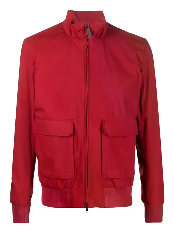 Herno Zip-up Bomber Jacket - Red