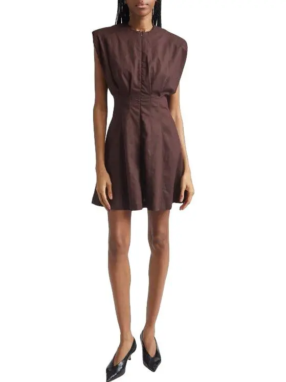 ISRAELLA KOBLA Zamia Mini Dress - Chocolate Brown