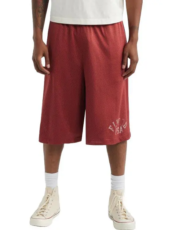 ELWOOD Canopy Mesh Basketball Shorts - Maroon