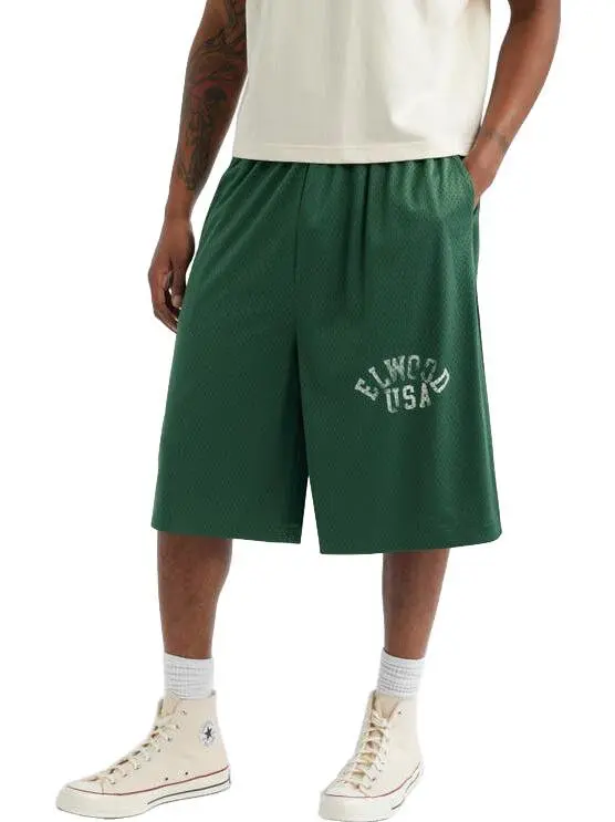 ELWOOD Canopy Mesh Basketball Shorts - Pine