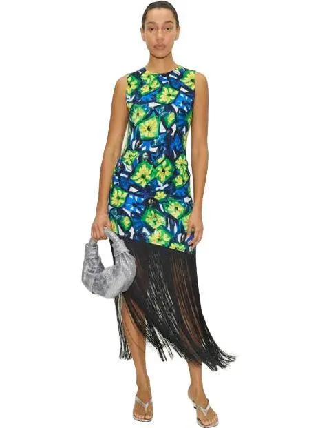 SIMONMILLER Casablanca Fringe Maxi Dress - Abstract Floral