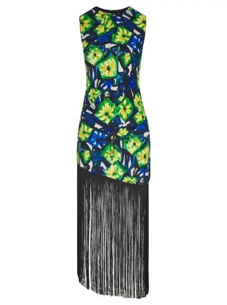 SIMONMILLER Casablanca Fringe Gown - Abstract Floral