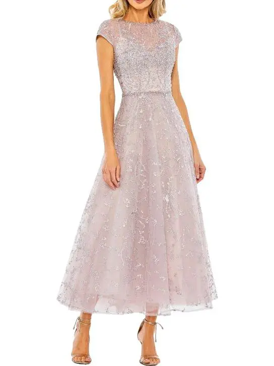 Mac Duggal Embellished A-line Dress - Lilac