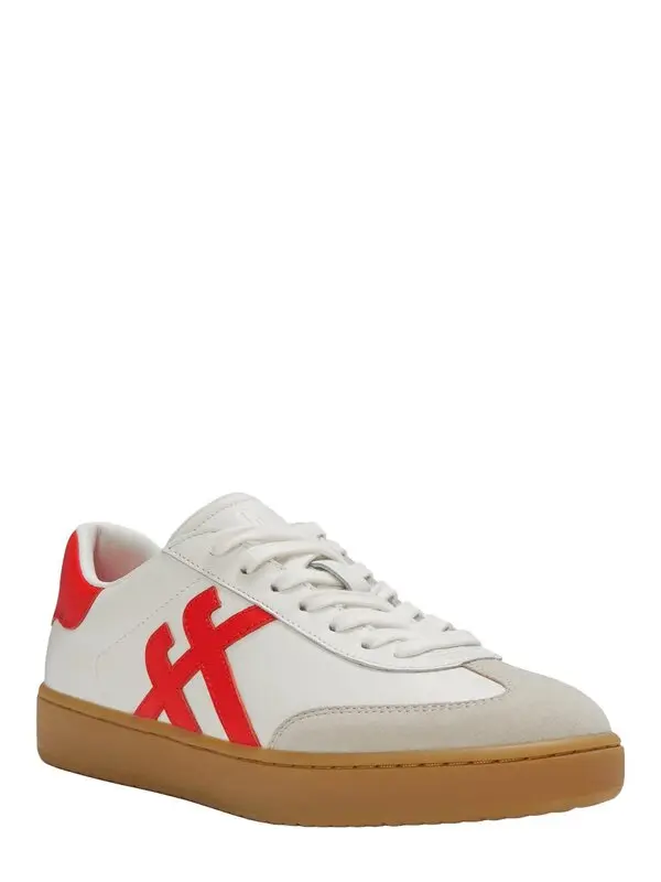 Fitflop Dash T-toe Suede Sneakers - Urban White/cherry Tomato