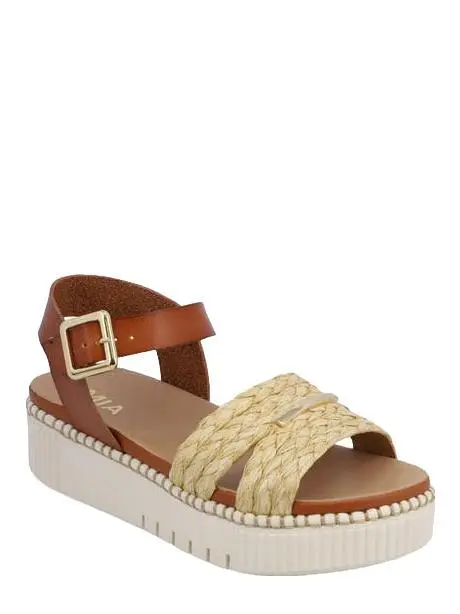 Mia Ankle Strap Platform Sandal - Tan