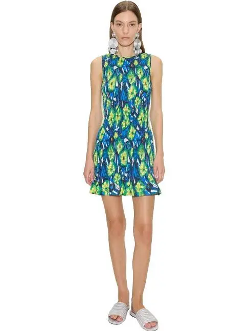SIMONMILLER Belle Smocked Mini Dress - Abstract Floral