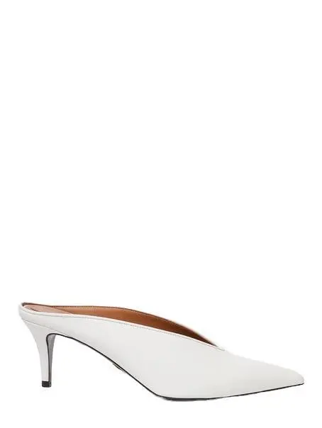 Stella McCartney Brushed Heeled Mules - White