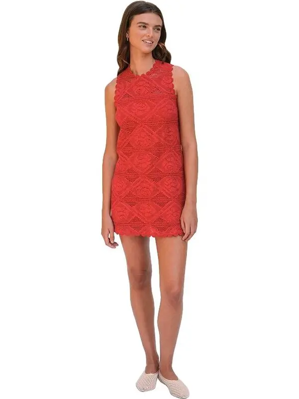 Saylor Irene Crochet Mini Dress - Floral