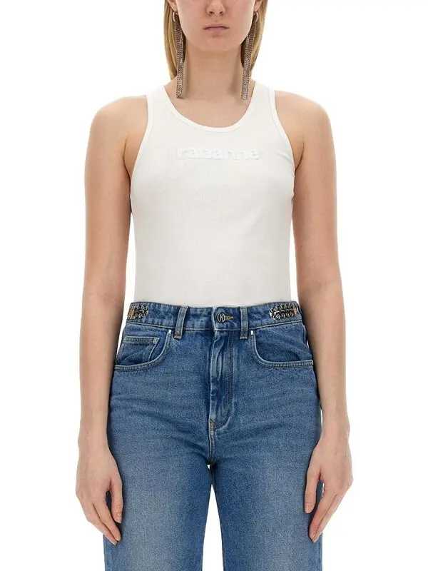 Rabanne Logo Top - White