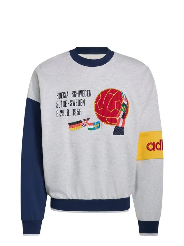 Adidas Sweden World Cup Crew Sweatshirt - Grey