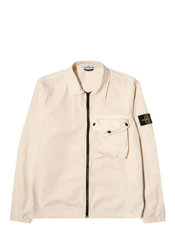 Stone Island Patch Overshirt 'ivory - Cream