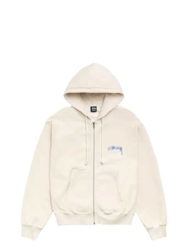 StÜssy Stack Zip Hoodie - Cream