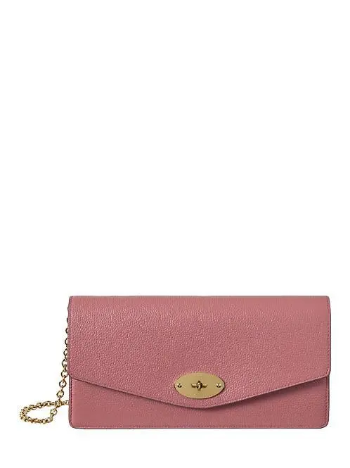Mulberry Darley Leather Clutch Bag - Pink Scrumpy