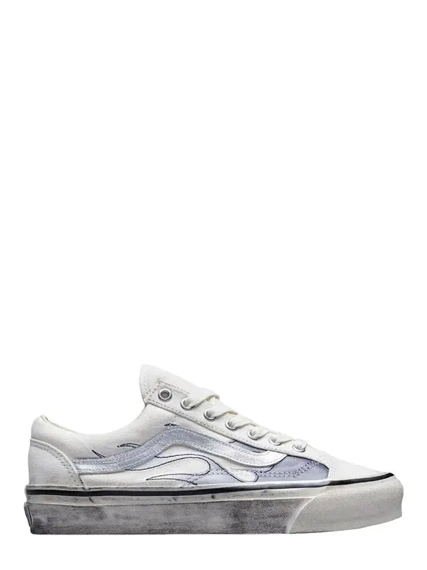 VANS Lx Old Skool Archive Flame Sneakers - White/grey/black