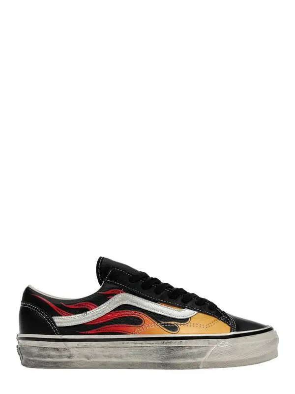 VANS Lx Old Skool Archive Flame Sneakers - Black/orange/red