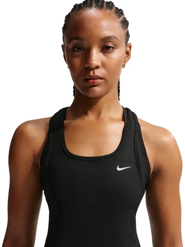 Nike Tempo Dri-fit Cropped Mesh Tank Top - Black